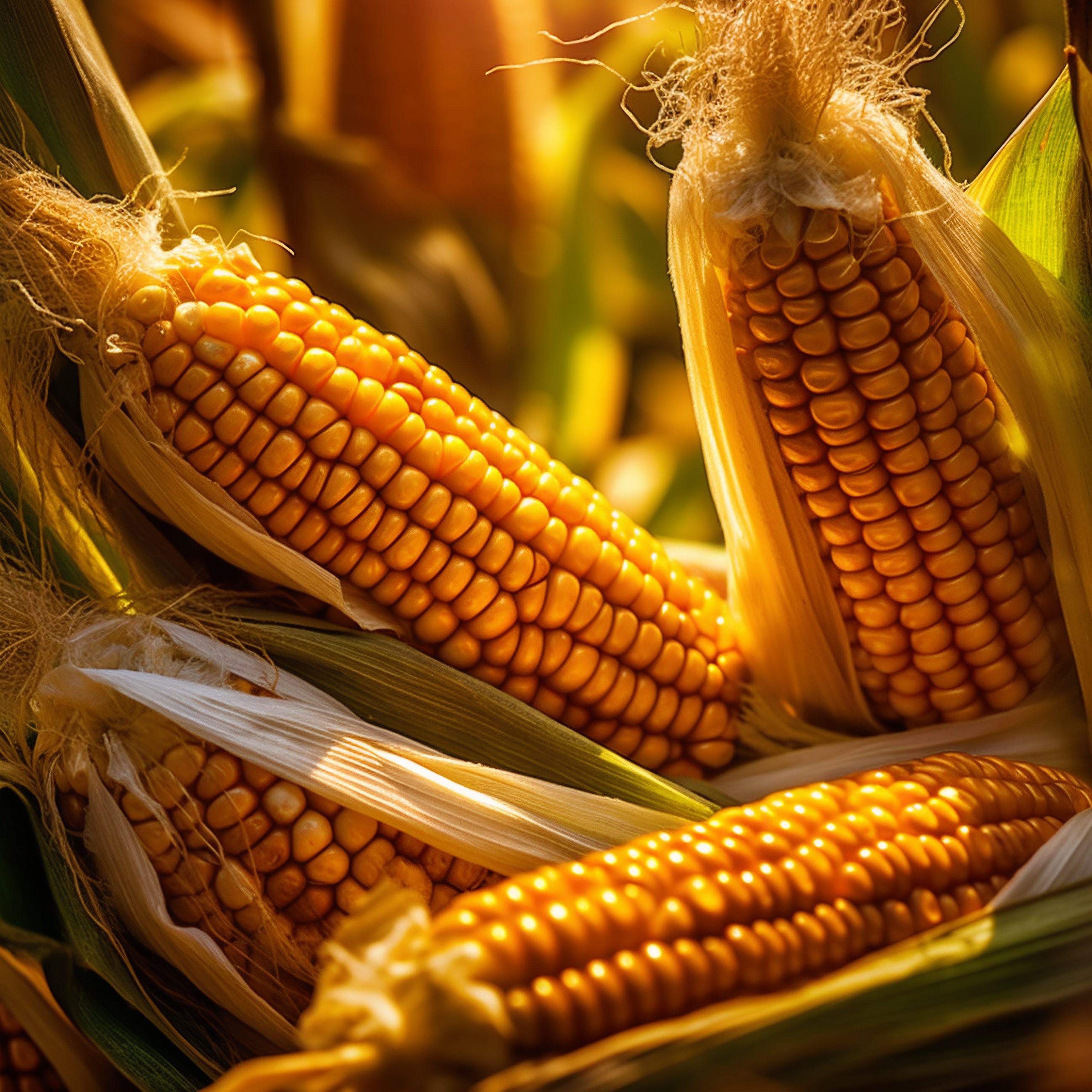 Freshly Harvested Golden Corn Close-Up | Foodiesfeed AI